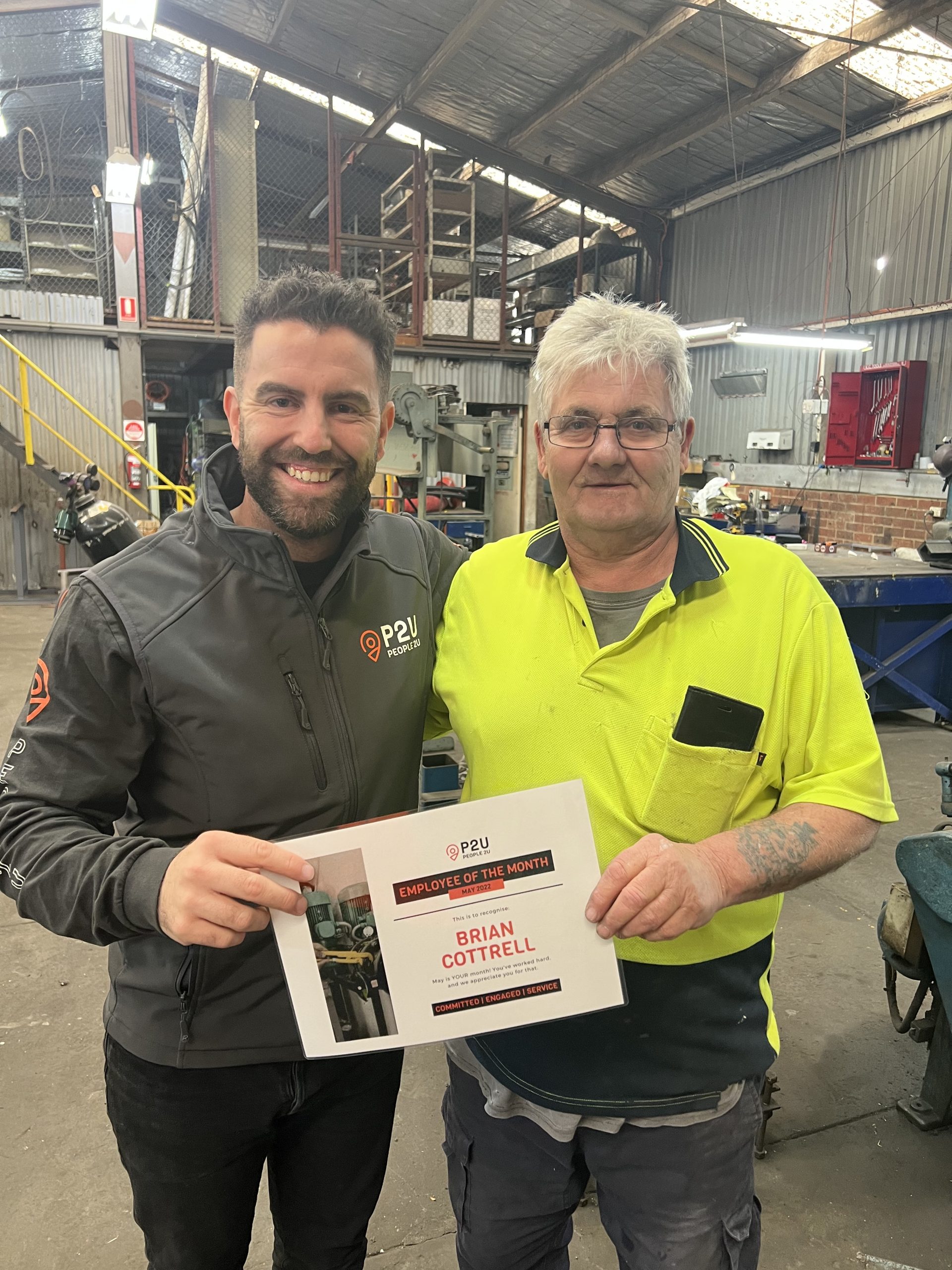 Brian Cottrell Named May Employee of the Month - People 2U Labour Hire ...